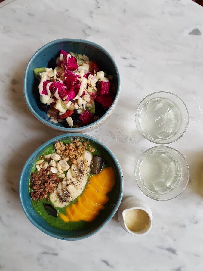 Healthy food with water stock photo. Image of meal, breakfast - 208918702