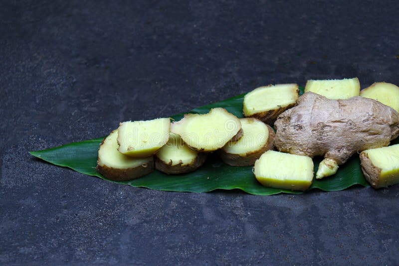 Ginger with Leaf for Best Spice Stock Photo - Image of smell, fresh ...