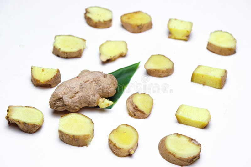 Ginger with Leaf for Best Spice Stock Photo - Image of eating, cookery ...
