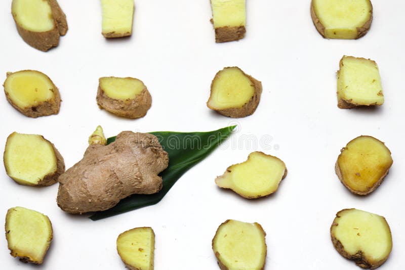 Ginger with Leaf for Best Spice Stock Photo - Image of nourishment ...