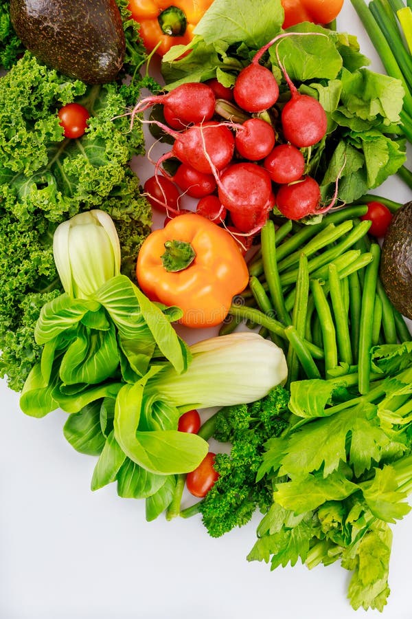 Healthy Fresh Ingredient for Making Vegetable Salad Stock Photo - Image ...