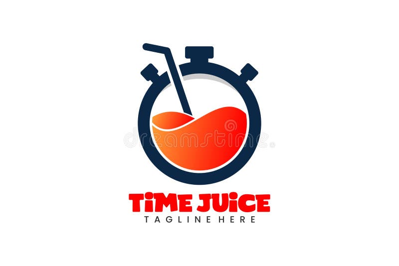 Healthy and Fresh Juice and Time Logo Template Stock Illustration ...
