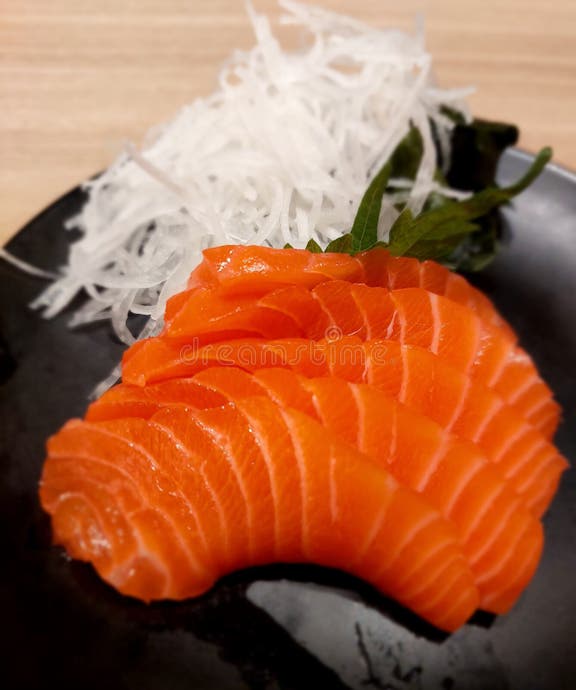 Healthy Fresh Red Sashimi Salmon Stock Image - Image of salmon, fresh ...