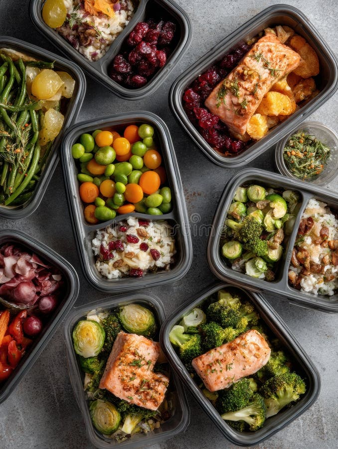 Healthy Frozen Lunch Options with Calorie Counts Highlighted in a Clean ...