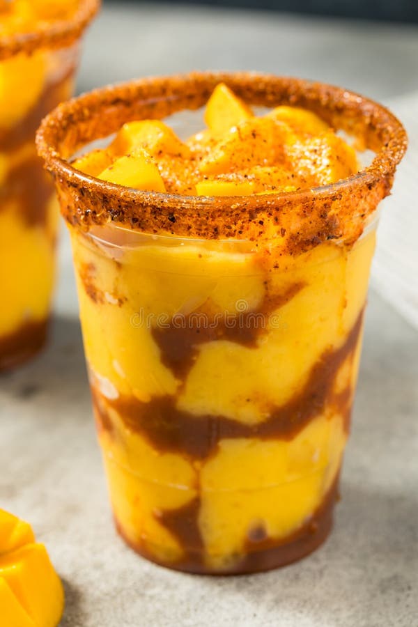 Healthy Frozen Mango Mangonada Cocktail Drink Stock Image - Image of ...