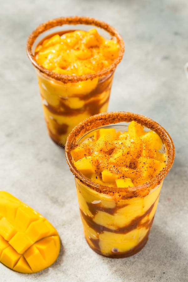 Healthy Frozen Mango Mangonada Cocktail Drink Stock Image - Image of ...