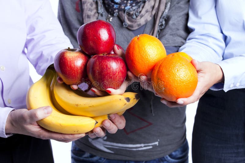 Healthy fruit choice stock image. Image of group, giving - 18409791