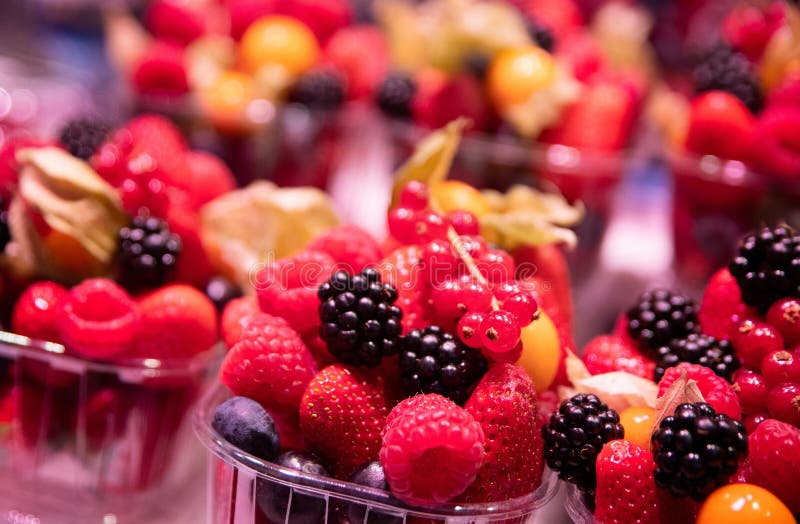 Healthy Fruit Lunch Takeaway Stock Photo - Image of snack, blueberry ...