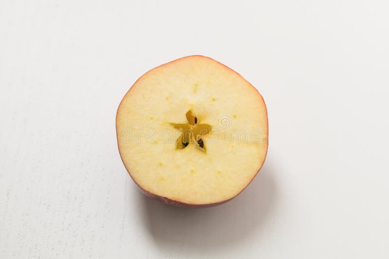 Healthy Fruit. Red Apple. a Halved Apple Stock Image - Image of ...