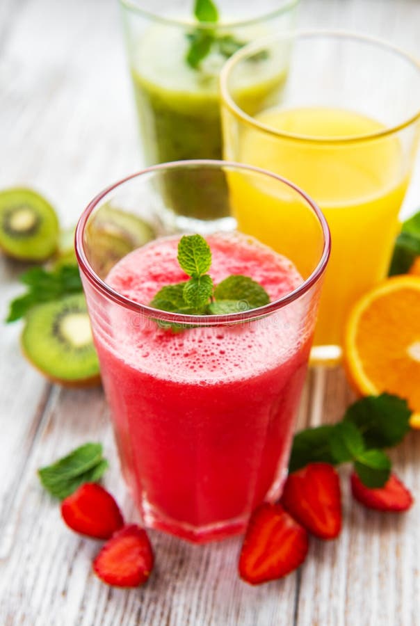 Healthy fruit smoothies stock image. Image of diet, breakfast - 141054957