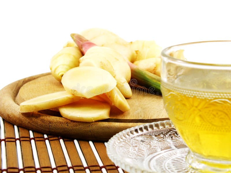 Healthy Ginger Tea in Transparent Tea Cup Stock Photo - Image of ...