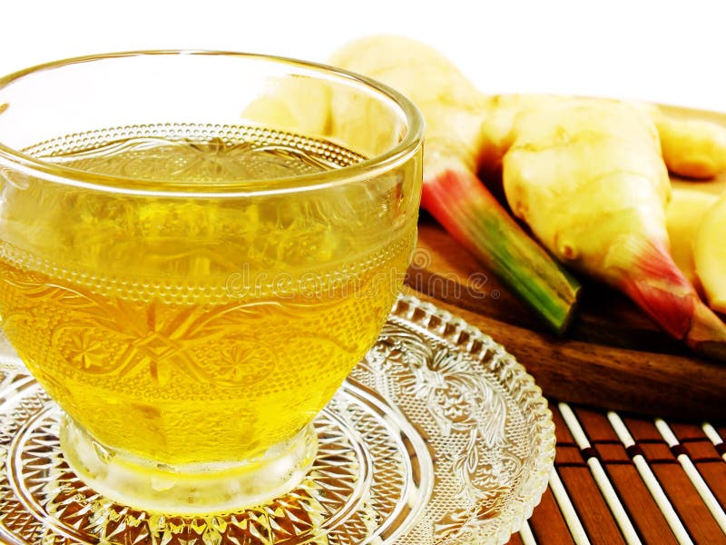 Healthy Ginger Tea in Transparent Tea Cup Stock Image - Image of brown ...