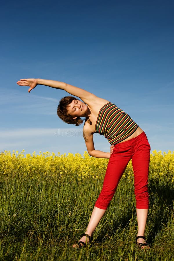 Healthy girl stock photo. Image of wellbeing, exercise - 13389246