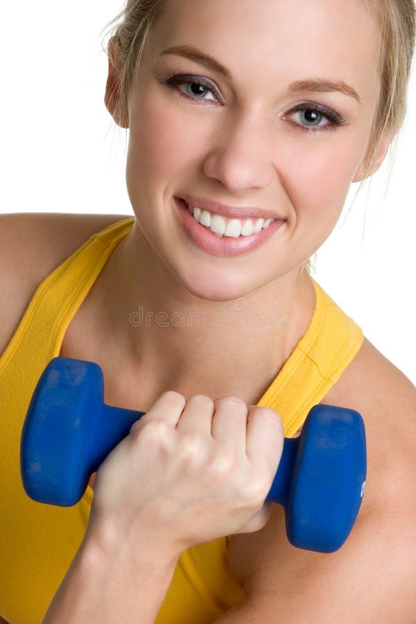 Healthy Girl stock image. Image of lift, smile, weights - 5676683
