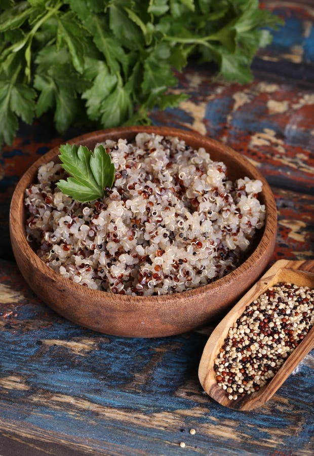 Boiled quinoa stock image. Image of dinner, seed, meal - 174460243