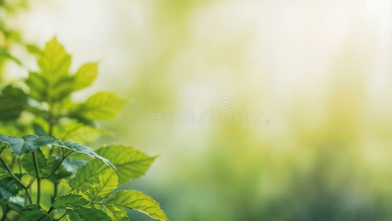 Healthy Green Bio Background with Blurred Foliage, Sunlight Stock ...