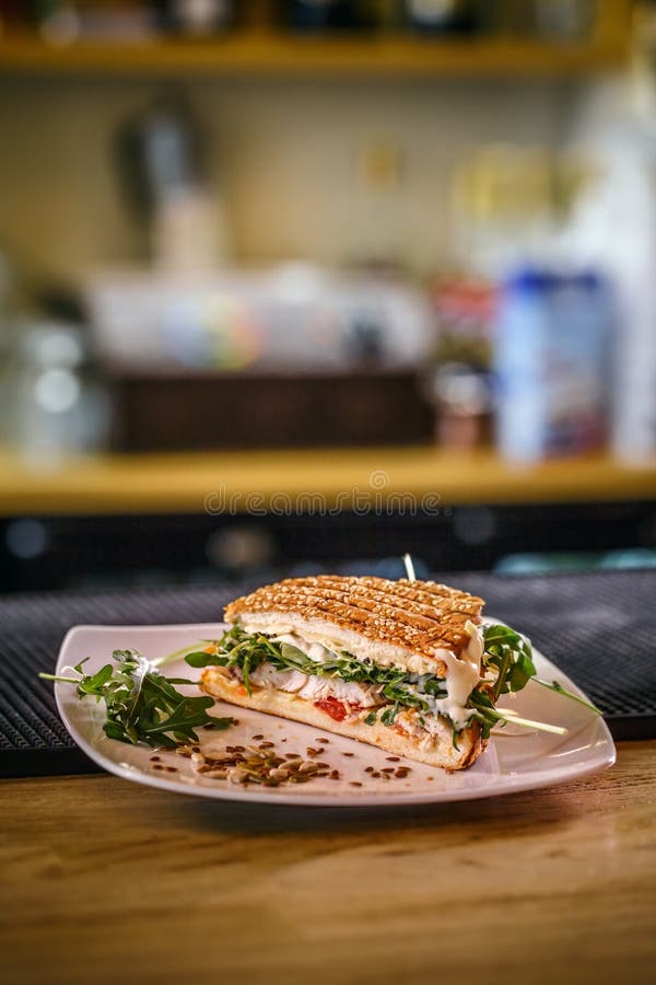 Healthy Grilled Chicken Sandwich Stock Image - Image of toast, sandwich ...