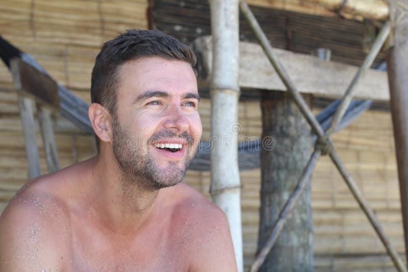 Healthy Guy Smiling at the Beach Stock Image - Image of lifestyle ...