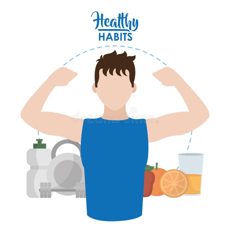 Healthy Habits Infographic Stock Vector Illustration Of Motivation
