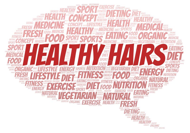 Healthy Hairs word cloud stock illustration. Illustration of sports ...