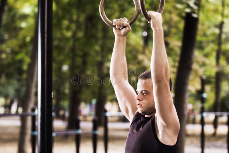 Healthy Handsome Active Man with Fit Muscular Body Doing Workout ...
