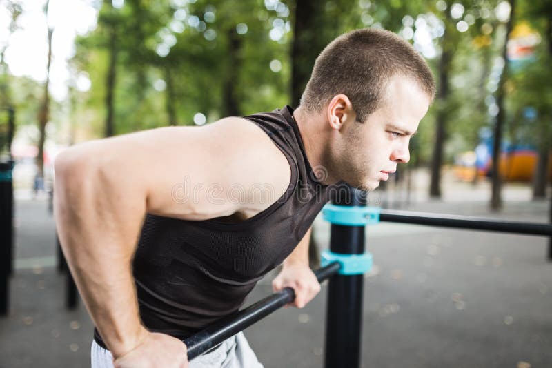Healthy Handsome Active Man with Fit Muscular Body Doing Workout ...