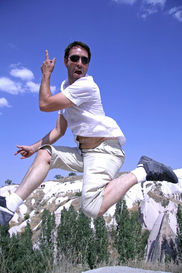 Happy Man Jumping Picture. Image: 2378796
