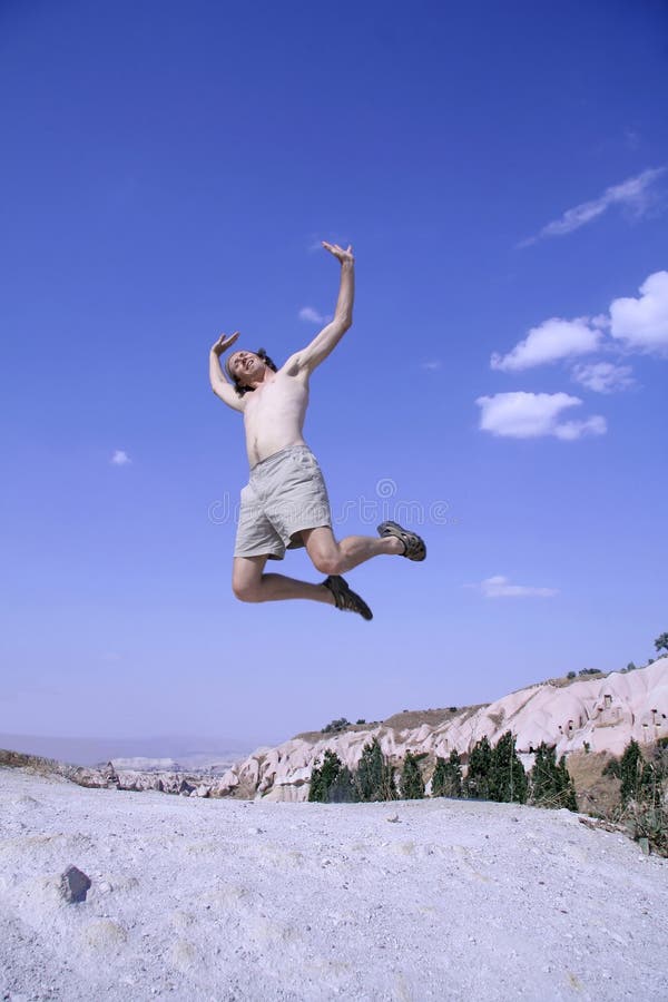 Healthy Happy Man Jumping Picture. Image: 3330956