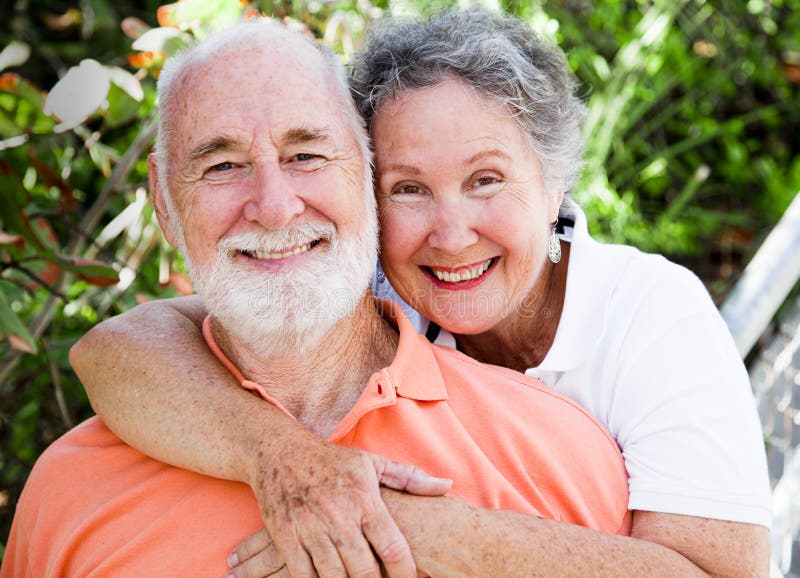 Healthy Happy Senior Couple Stock Image - Image of gray, portrait: 9066389