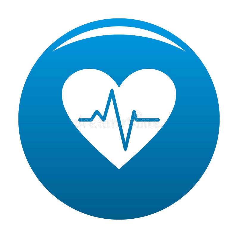 Healthy Heart Icon Vector Blue Stock Vector - Illustration of explore ...