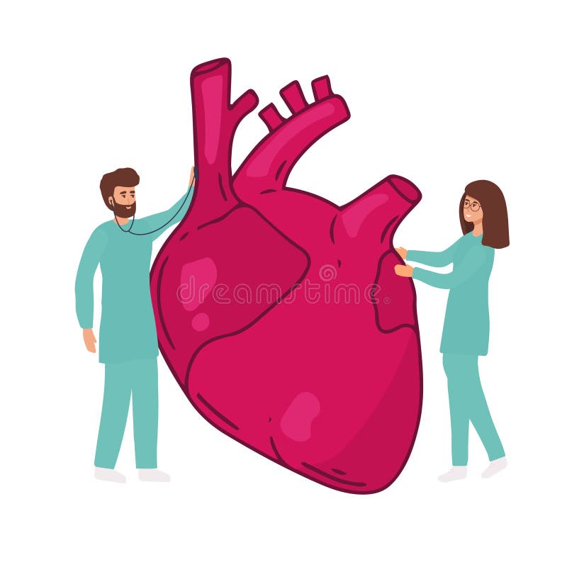 Healthy Heart Landing Page Website Illustration Vector Flat Design ...