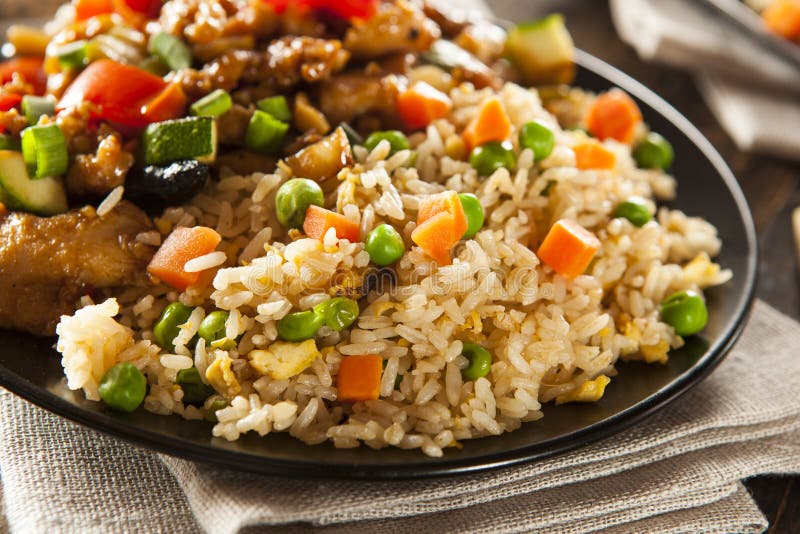 Healthy Homemade Fried Rice Stock Photo - Image of vegetable, green ...
