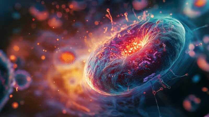 Healthy Human Cell with Its Nucleus Stock Image - Image of immune ...