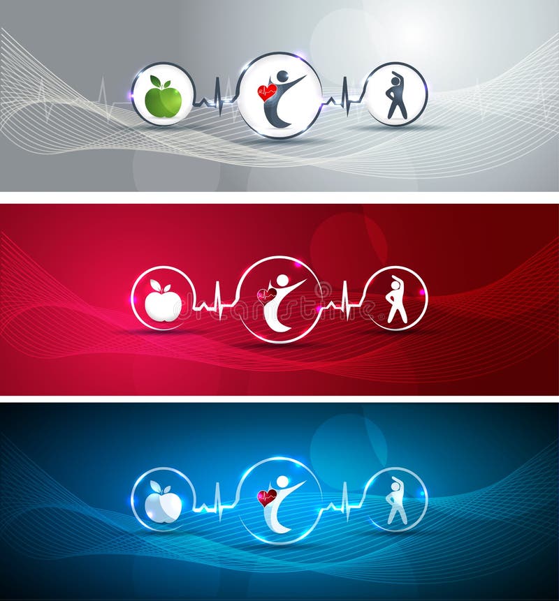 Healthy Life Concept Banner Stock Illustrations – 12,569 Healthy Life ...