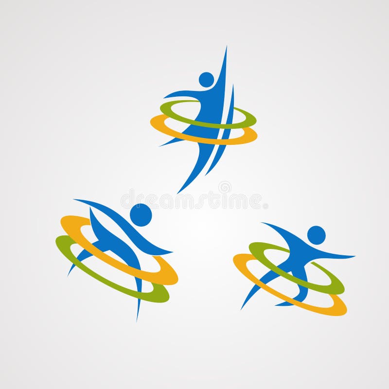 Healthy Human Logo Vector Set, Icon, Element, and Template for Company ...