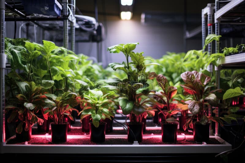 Healthy Indoor Plants Regulated by Automated Irrigation System Stock ...