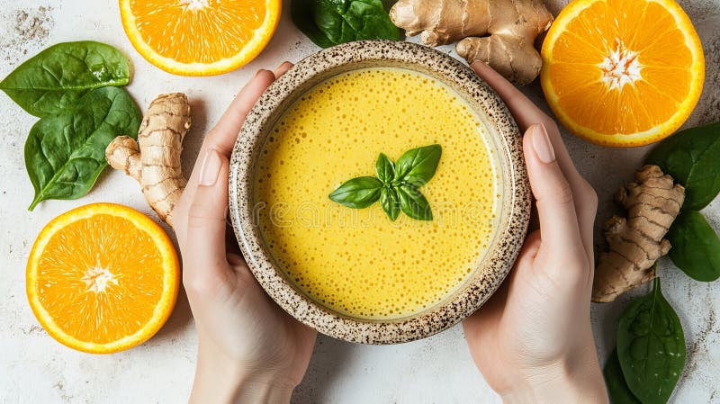 Healthy Juice Preparation Using Fresh Ingredients, Citrus, and Spices ...