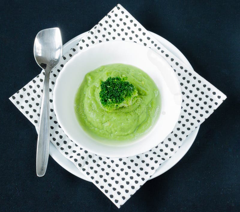 Healthy Keto Broccoli Puree Stock Photo - Image of spoon, delicious ...