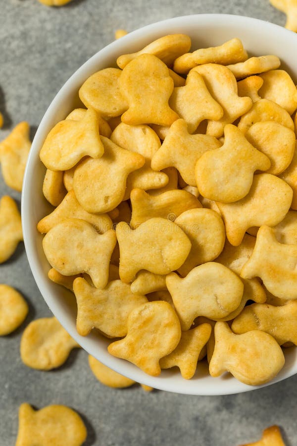 Healthy Kids Goldfish Crackers Stock Image - Image of salty, delicious ...