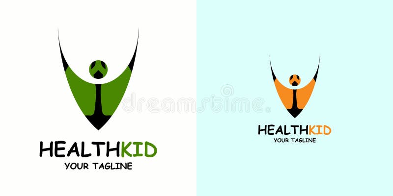 Healthy Kids Logo Design, Child Icon -vector Stock Vector ...