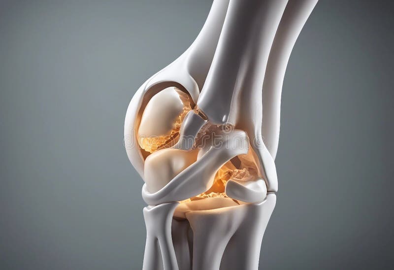 Healthy Knee Osteoarthritis Knee Comparison High Degree Detail 3d ...