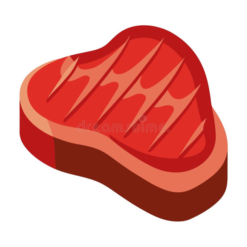 Healthy Lean Grilled Medium-rare Beef Steak in, Stock Vector ...