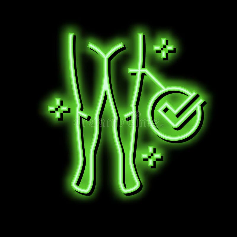 Healthy Legs Neon Glow Icon Illustration Stock Vector - Illustration of ...
