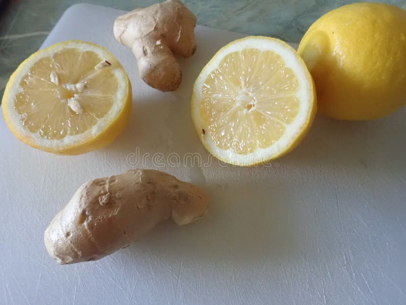 Healthy Lemon Ang Ginger in the Kitchen Stock Photo - Image of remedy ...