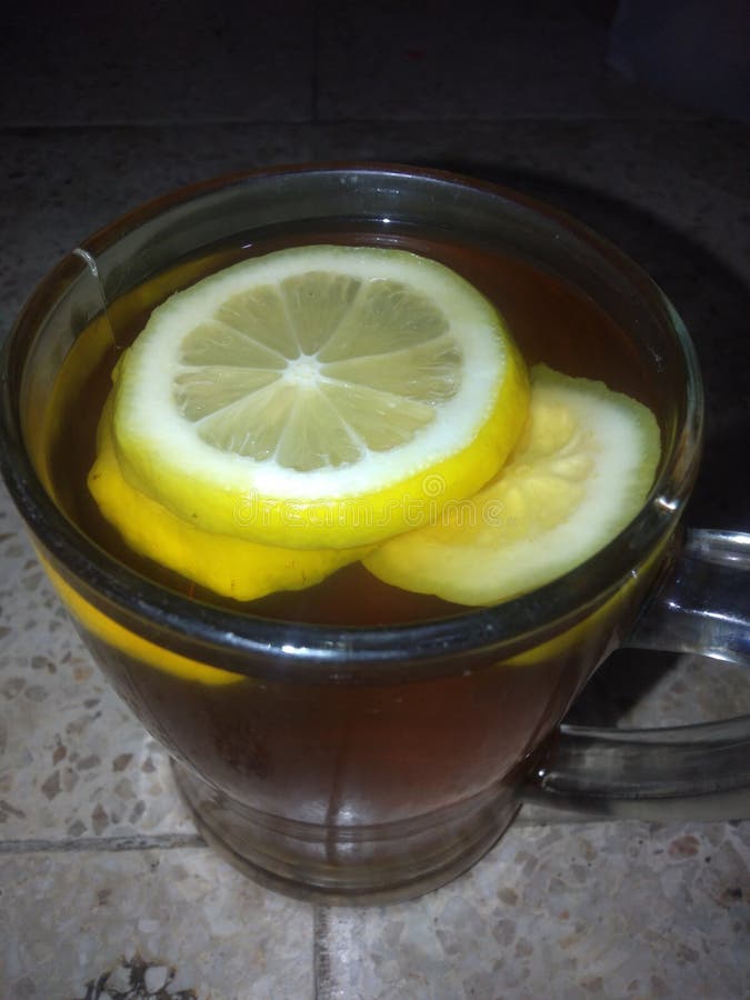 Healthy lemon tea stock image. Image of lemon, bodys - 358115523