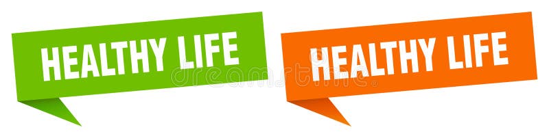 Healthy Life Banner. Healthy Life Speech Bubble Label Set Stock Vector ...