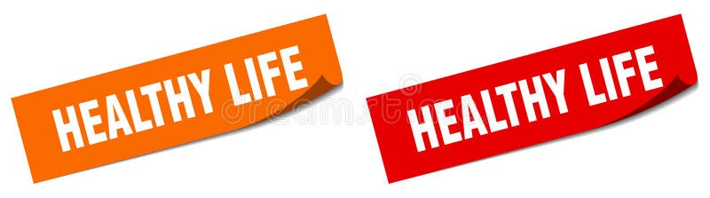 Healthy Life Sticker. Healthy Life Sign Set Stock Vector - Illustration ...