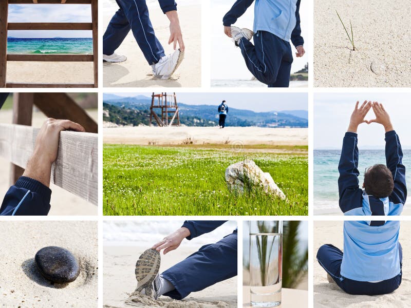 Healthy Lifestyle and Leisure Collage Stock Image - Image of harmony ...
