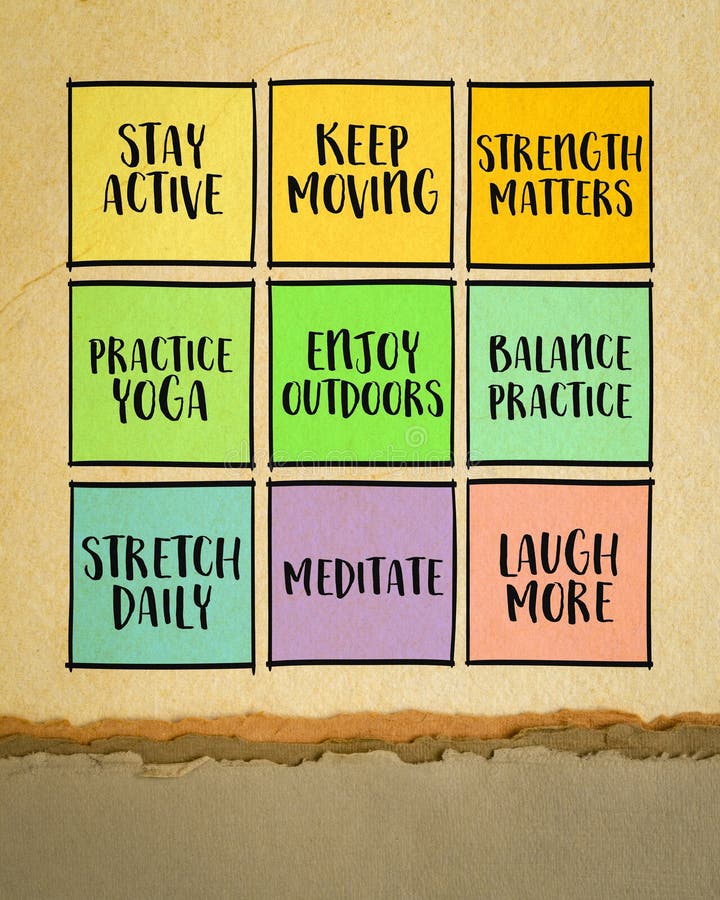 Healthy Lifestyle Reminders, Colorful Notes, Personal Development ...