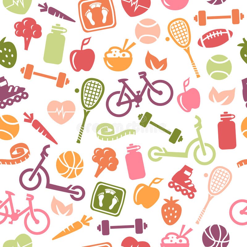 Healthy Lifestyle Background Stock Vector - Illustration of card ...